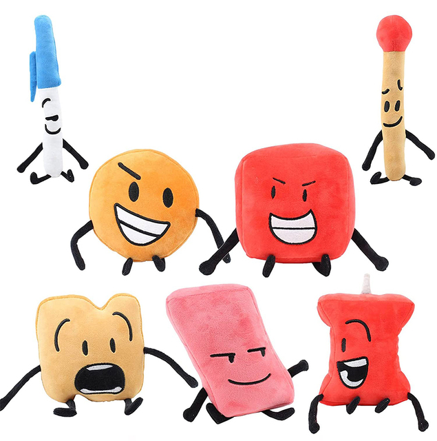 BFDI Plush Combo 5/12/19pcs Battle for Dream Island Plush Firey ...