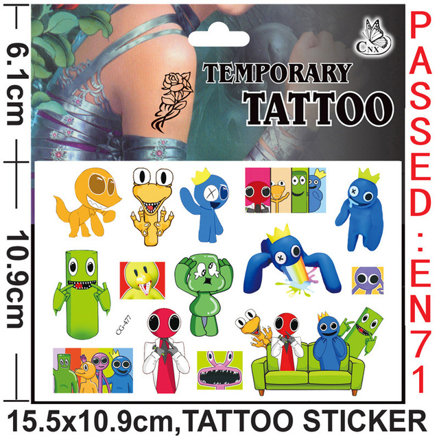 Rainbow Friends Tattoo Stickers - Juhi
