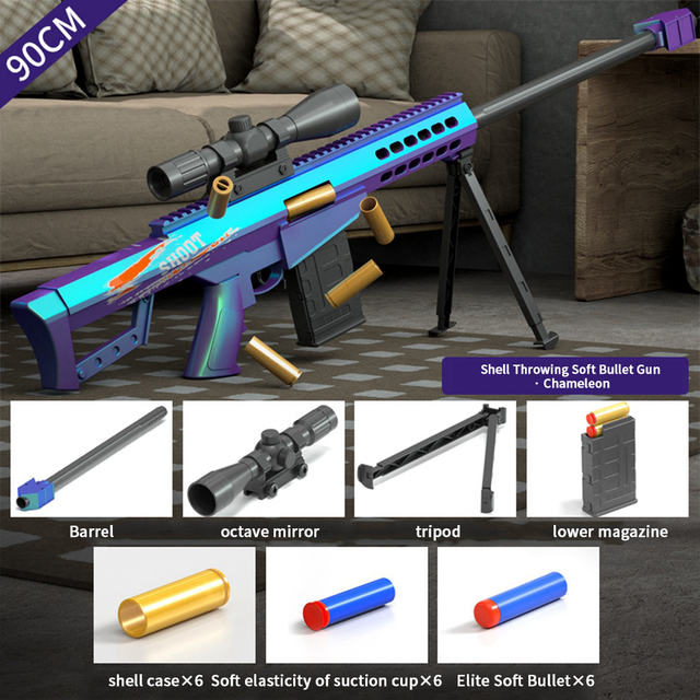 Barrett M82A1 Sniper Shell Ejection Toy Gun Airsoft for Kids - Juhi